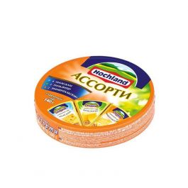 Processed cheese HOCHLAND cheese assortment, 140 g - Delivery Worldwide